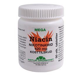 Niacin Nikotinamid 30 mg. 50 stk. - Helselageret.dk